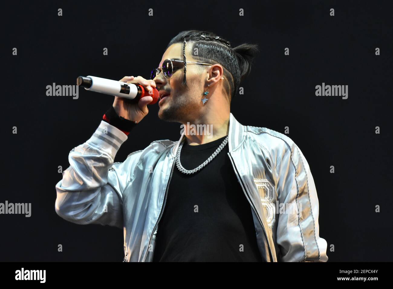 MEXICO CITY, MEXICO - DECEMBER 4: Spanish singer Abraham Mateo sings on ...