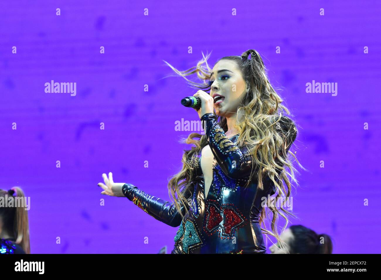 MEXICO CITY, MEXICO - DECEMBER 4: Danna Paola sings on stage during a Concert as part of The ...