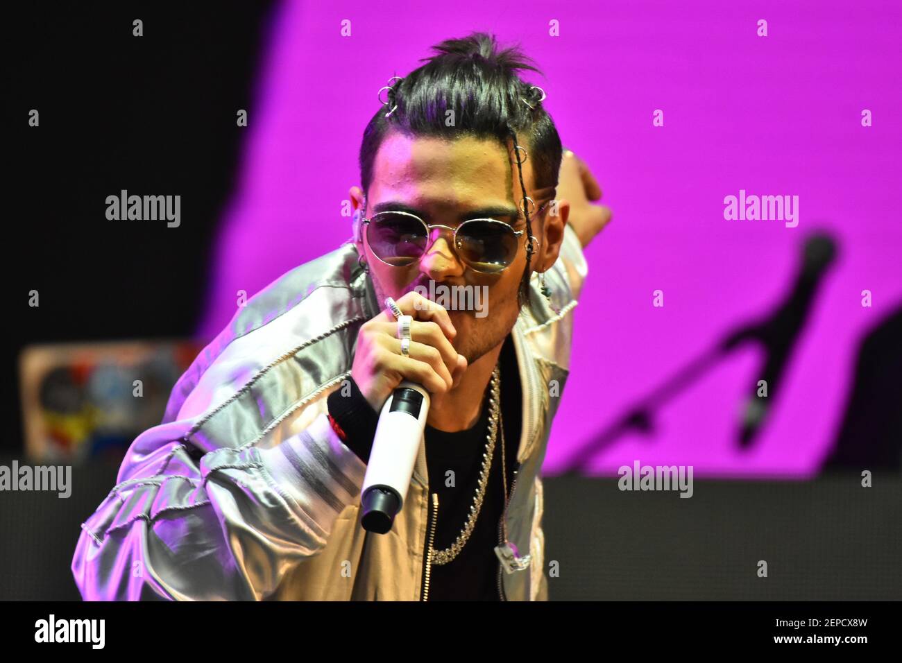 MEXICO CITY, MEXICO - DECEMBER 4: Spanish singer Abraham Mateo sings on ...