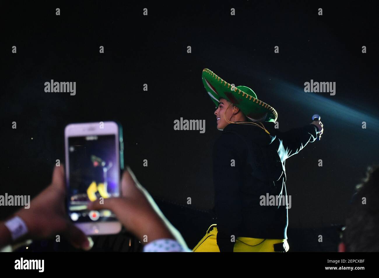 MEXICO CITY, MEXICO - DECEMBER 4: Puerto Rican singer Lunay sings on ...