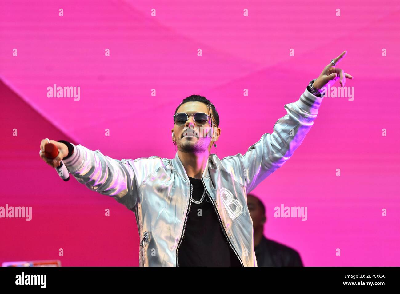 MEXICO CITY, MEXICO - DECEMBER 4: Spanish singer Abraham Mateo sings on ...