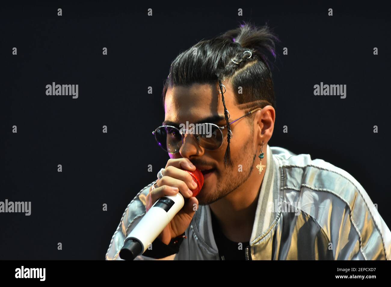 MEXICO CITY, MEXICO - DECEMBER 4: Spanish singer Abraham Mateo sings on ...