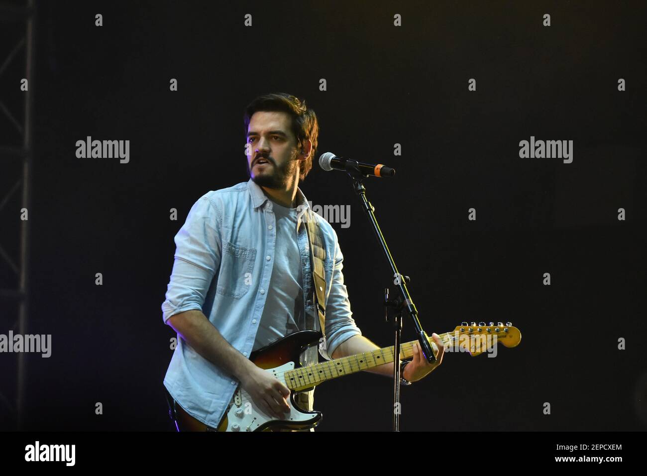 MEXICO CITY, MEXICO - DECEMBER 4: Juan Pablo Villamil member of Morat ...