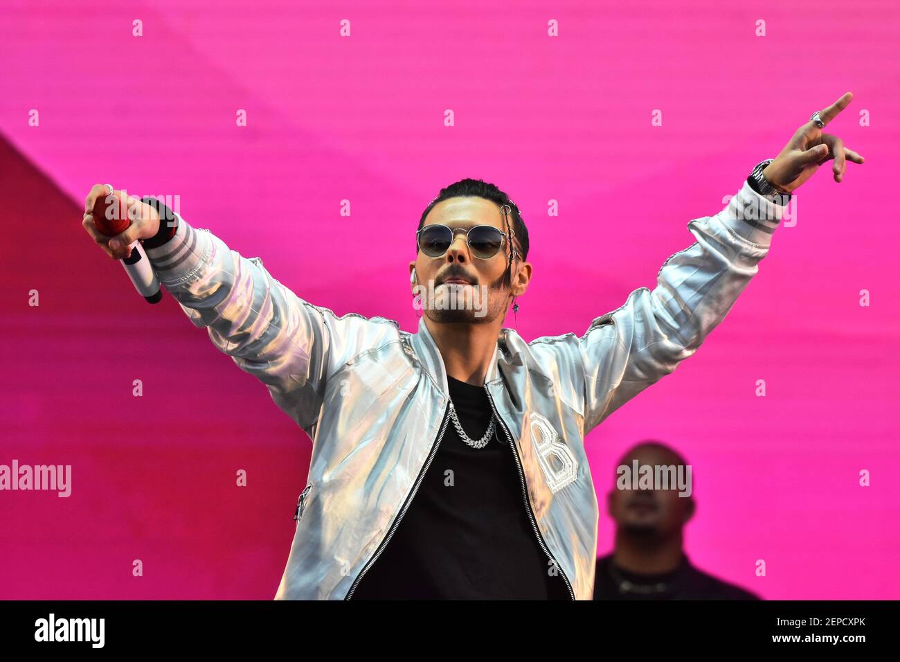 MEXICO CITY, MEXICO - DECEMBER 4: Spanish singer Abraham Mateo sings on ...