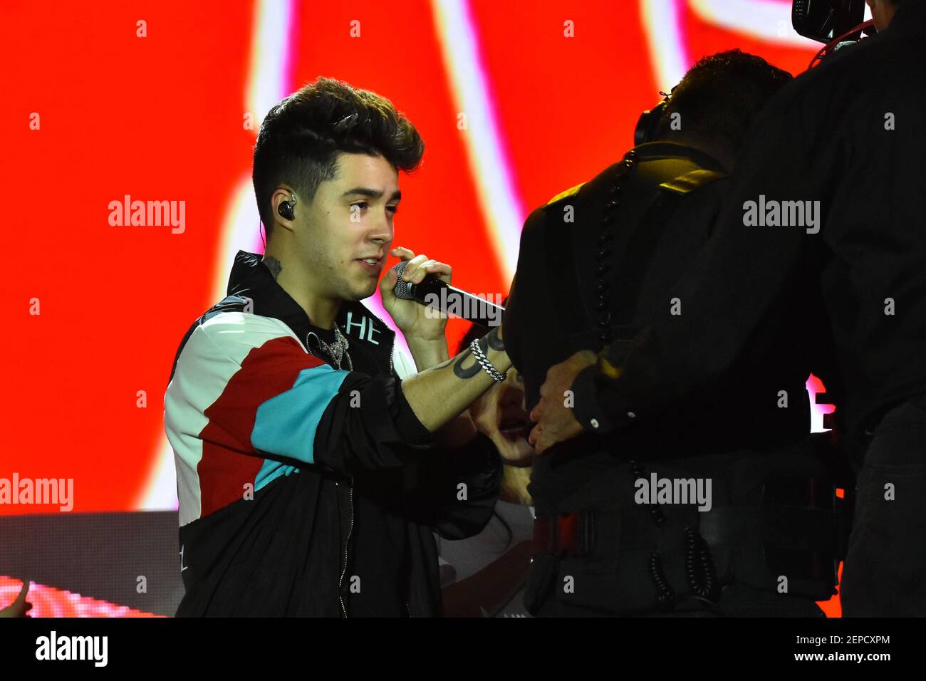 MEXICO CITY, MEXICO - DECEMBER 4: Mario Bautista sings on stage during ...