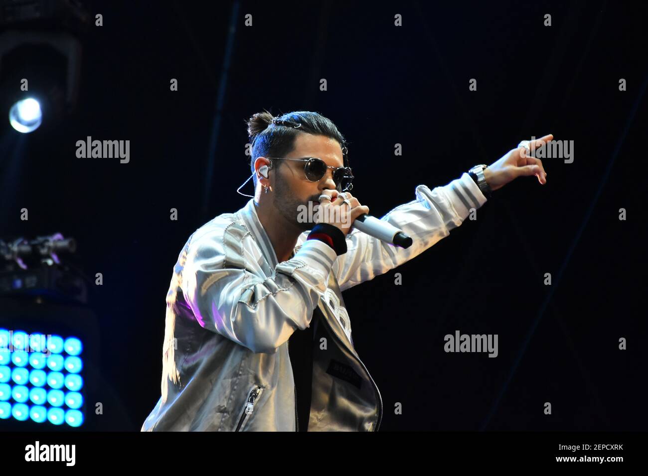MEXICO CITY, MEXICO - DECEMBER 4: Spanish singer Abraham Mateo sings on ...