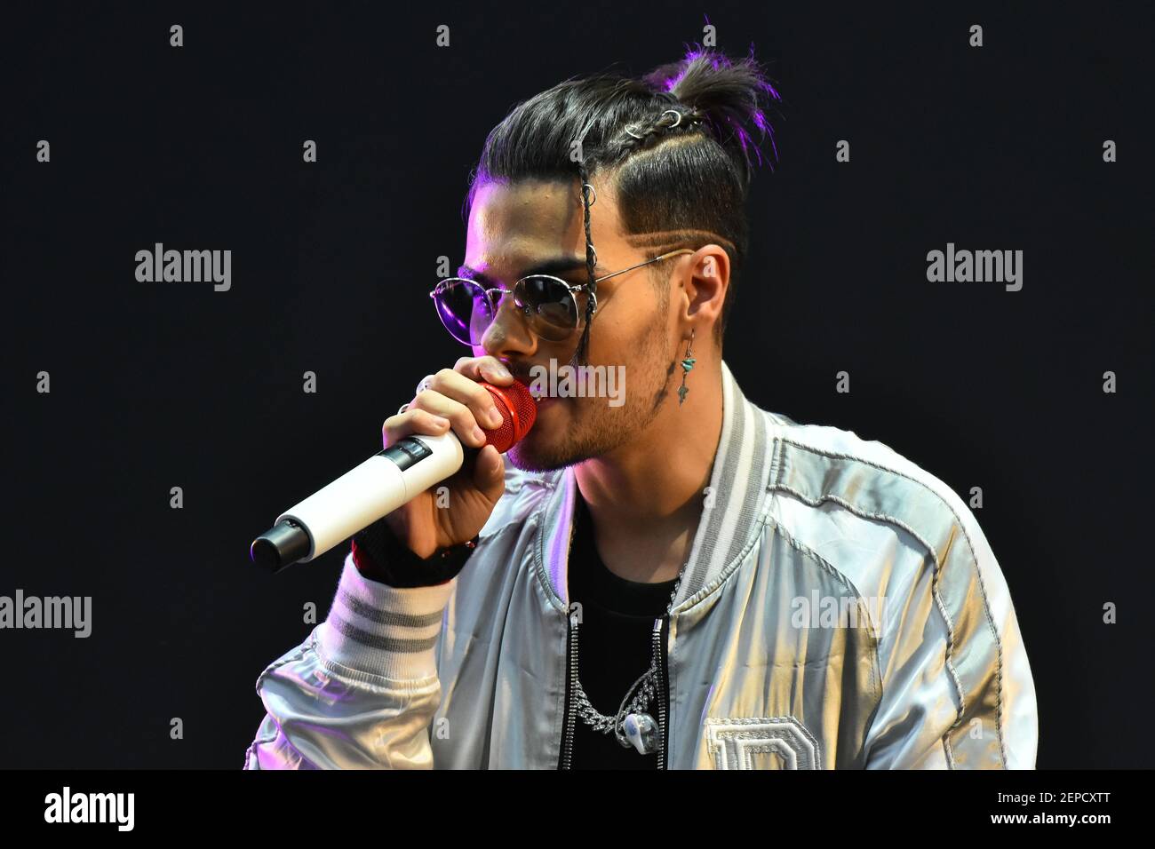 MEXICO CITY, MEXICO - DECEMBER 4: Spanish singer Abraham Mateo sings on ...