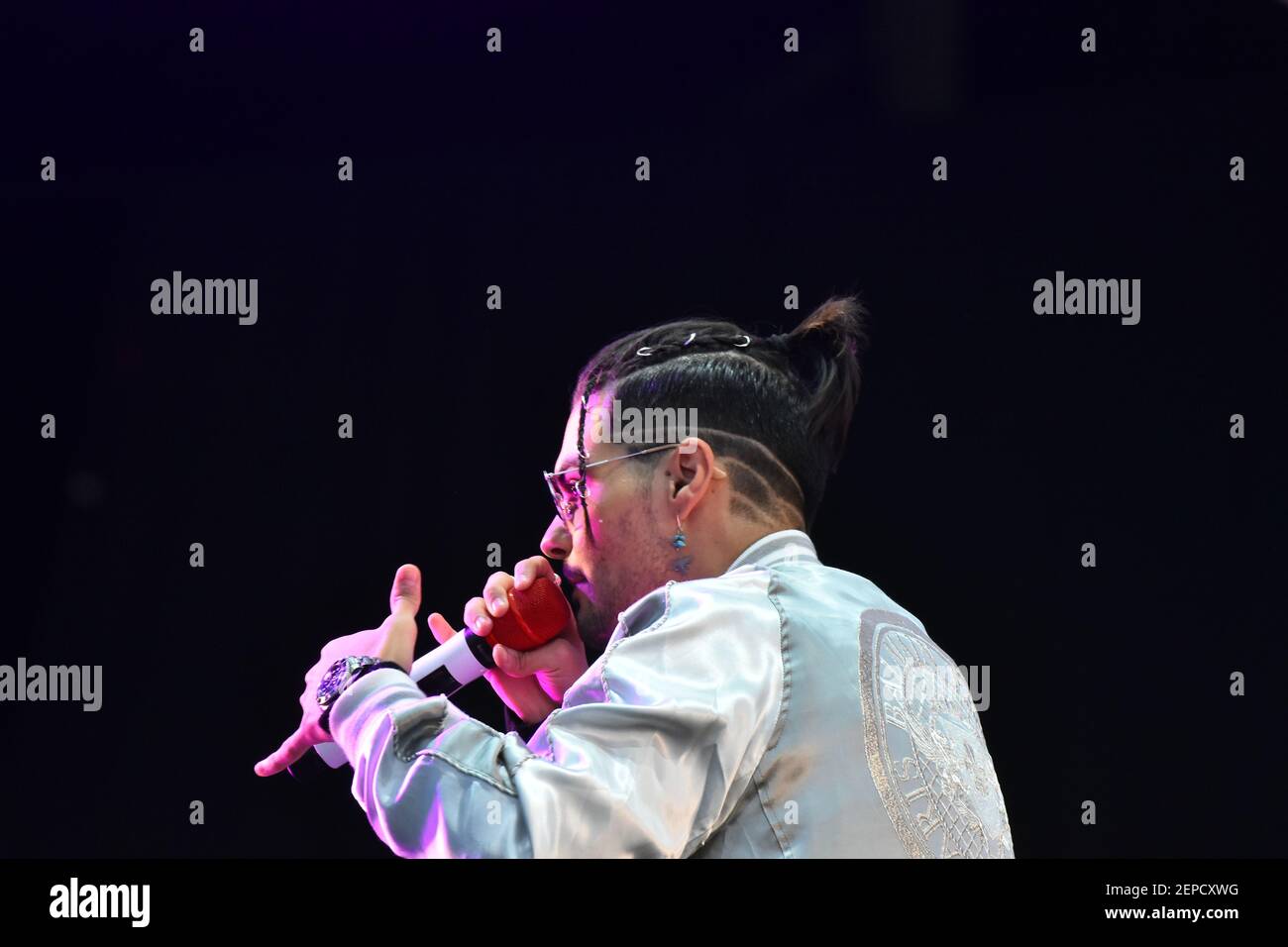 MEXICO CITY, MEXICO - DECEMBER 4: Spanish singer Abraham Mateo sings on ...