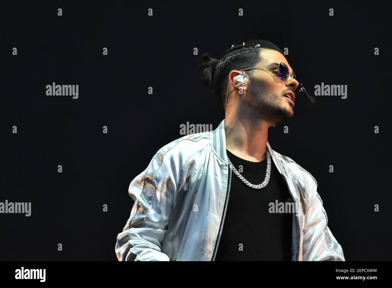 MEXICO CITY, MEXICO - DECEMBER 4: Spanish singer Abraham Mateo sings on ...