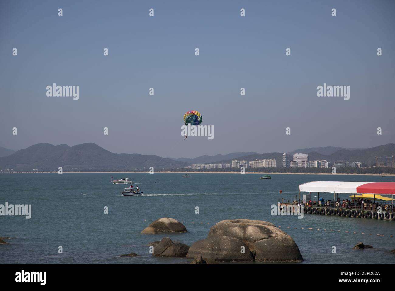 Hainan ,CHINA-Winter scenery at Tianya haijiao tourist area in Sanya ...