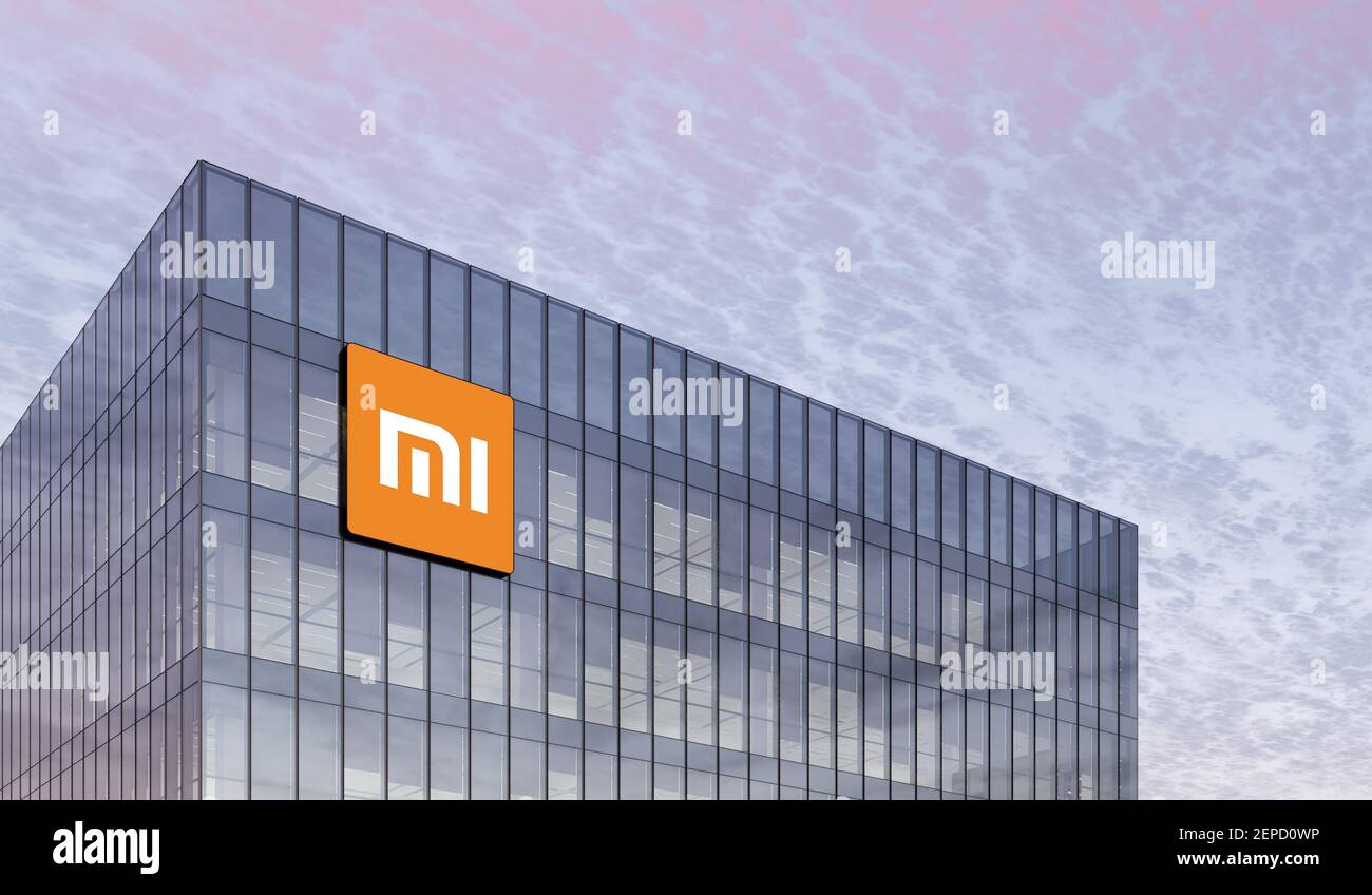 Beijing, China. February 27, 2021. Editorial Use Only, 3D CGI. Xiaomi ...