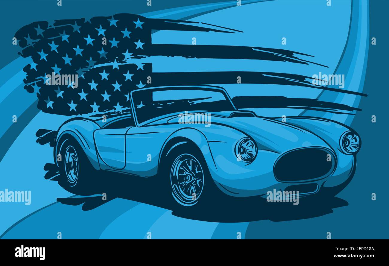 Vector Cartoon Retro Hot Rod vector illustration design Stock Vector ...