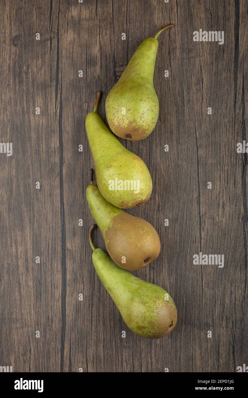 Four fresh organic pears hi-res stock photography and images - Alamy