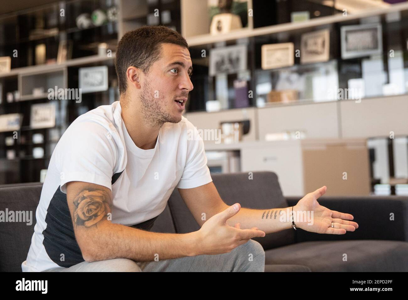 Eden Hazard of Real Madrid CF interview. Valdebebas Training Center ...