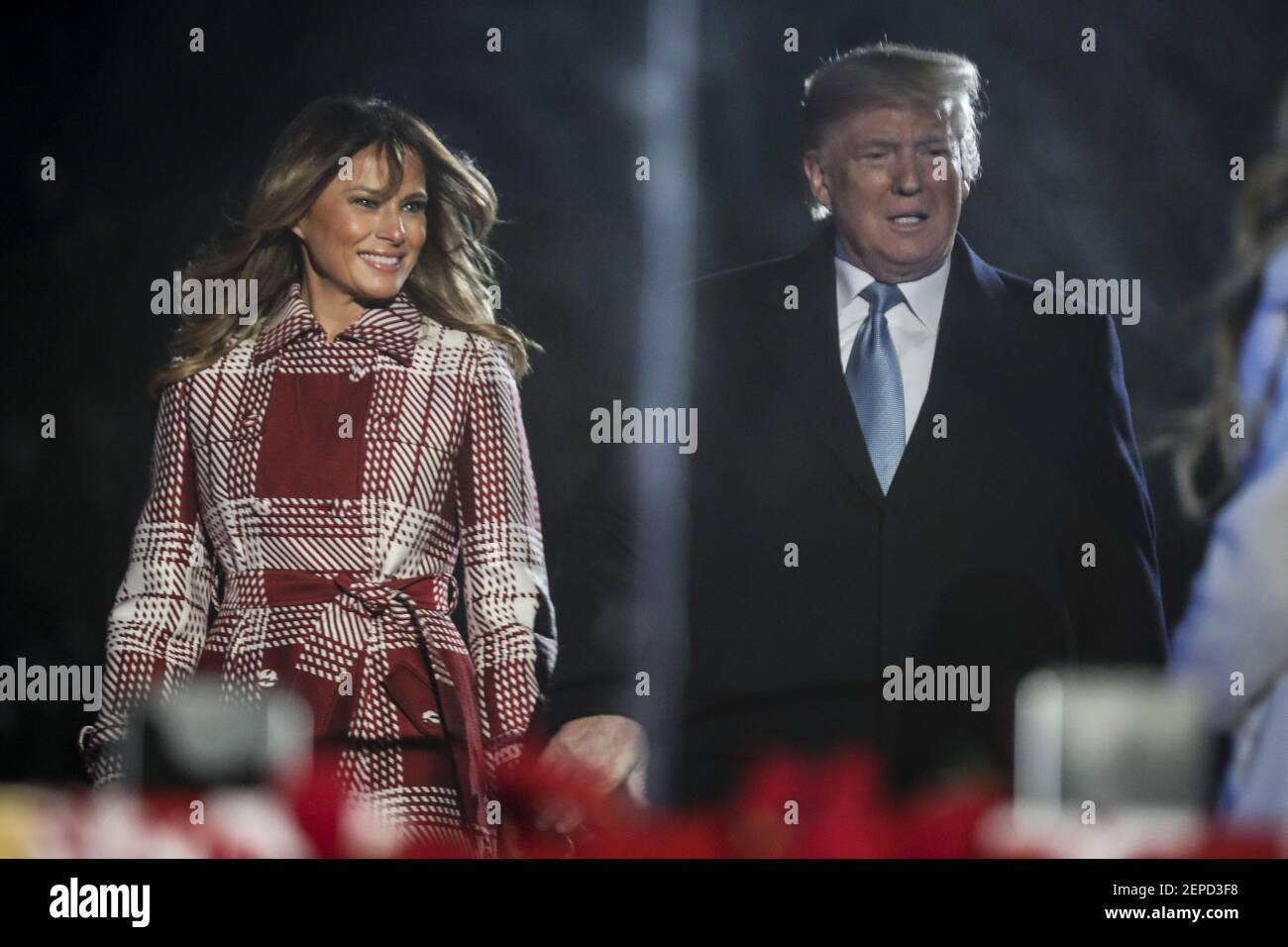 President Donald Trump and first lady Melania Trump attend the 97th ...