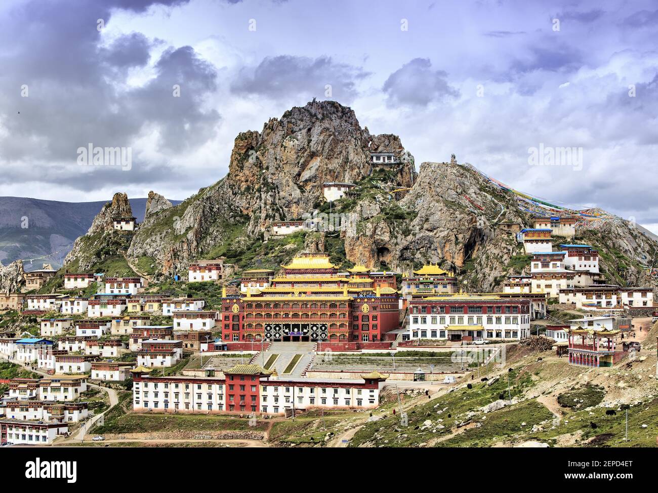 Xizang,CHINA-December 6, 2019 - Zizhu temple is located on the Zizhu ...