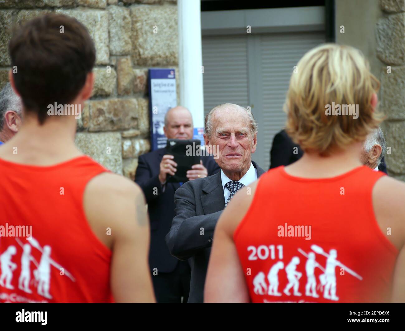 Newquay, Cornwall, England, 1st July 2014. HRH Philip duke of Edinburgh ...