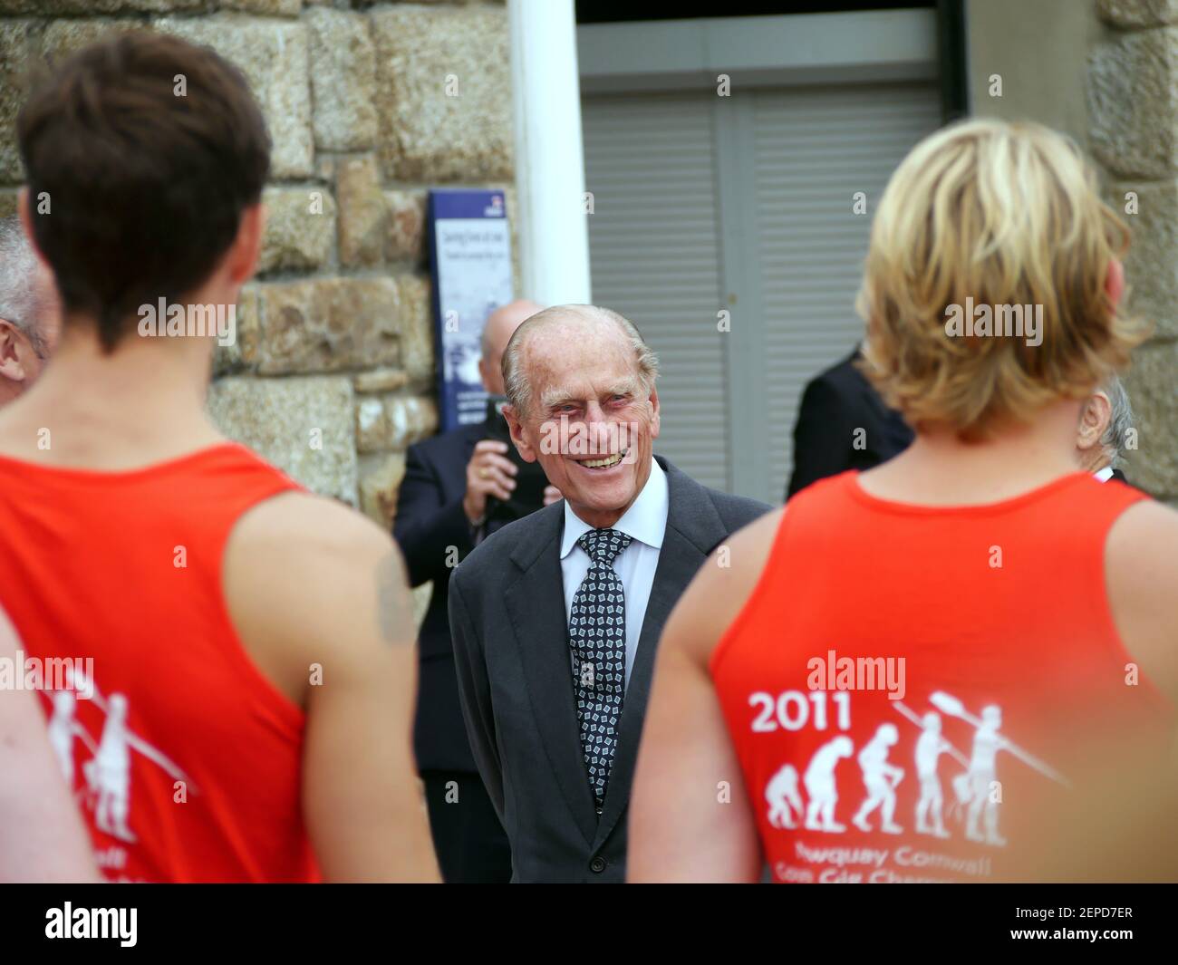 Newquay, Cornwall, England, 1st July 2014. HRH Philip duke of Edinburgh ...