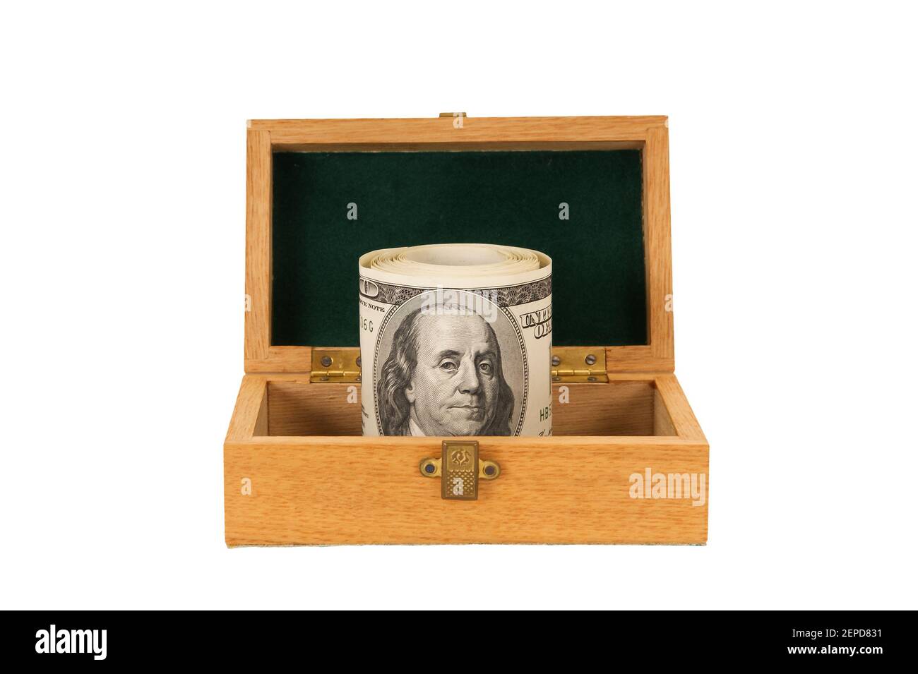 Hundred dollar bills in box hi-res stock photography and images - Alamy