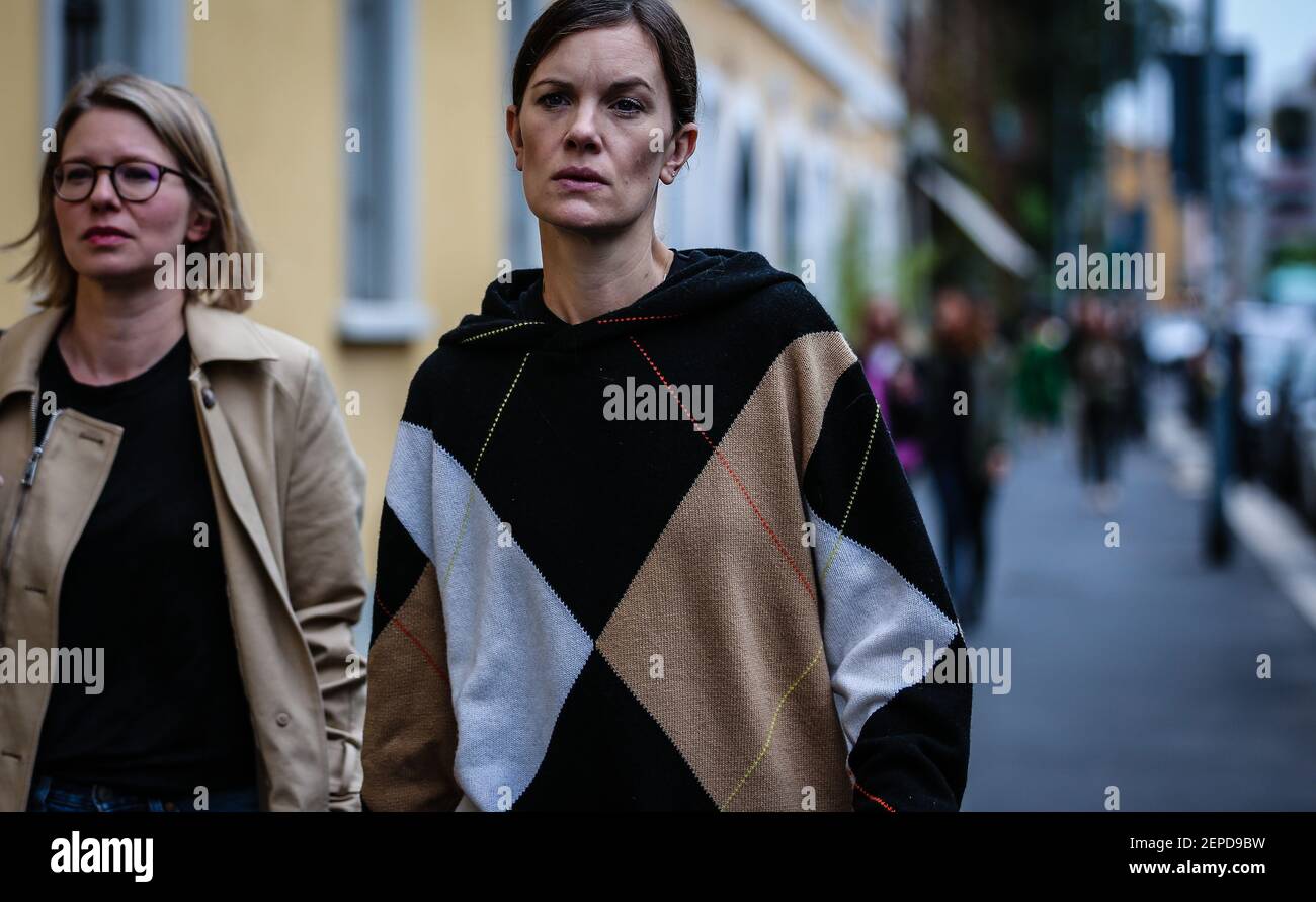 MILAN, Italy- September 22 2019: Jo Ellison on the street during the ...