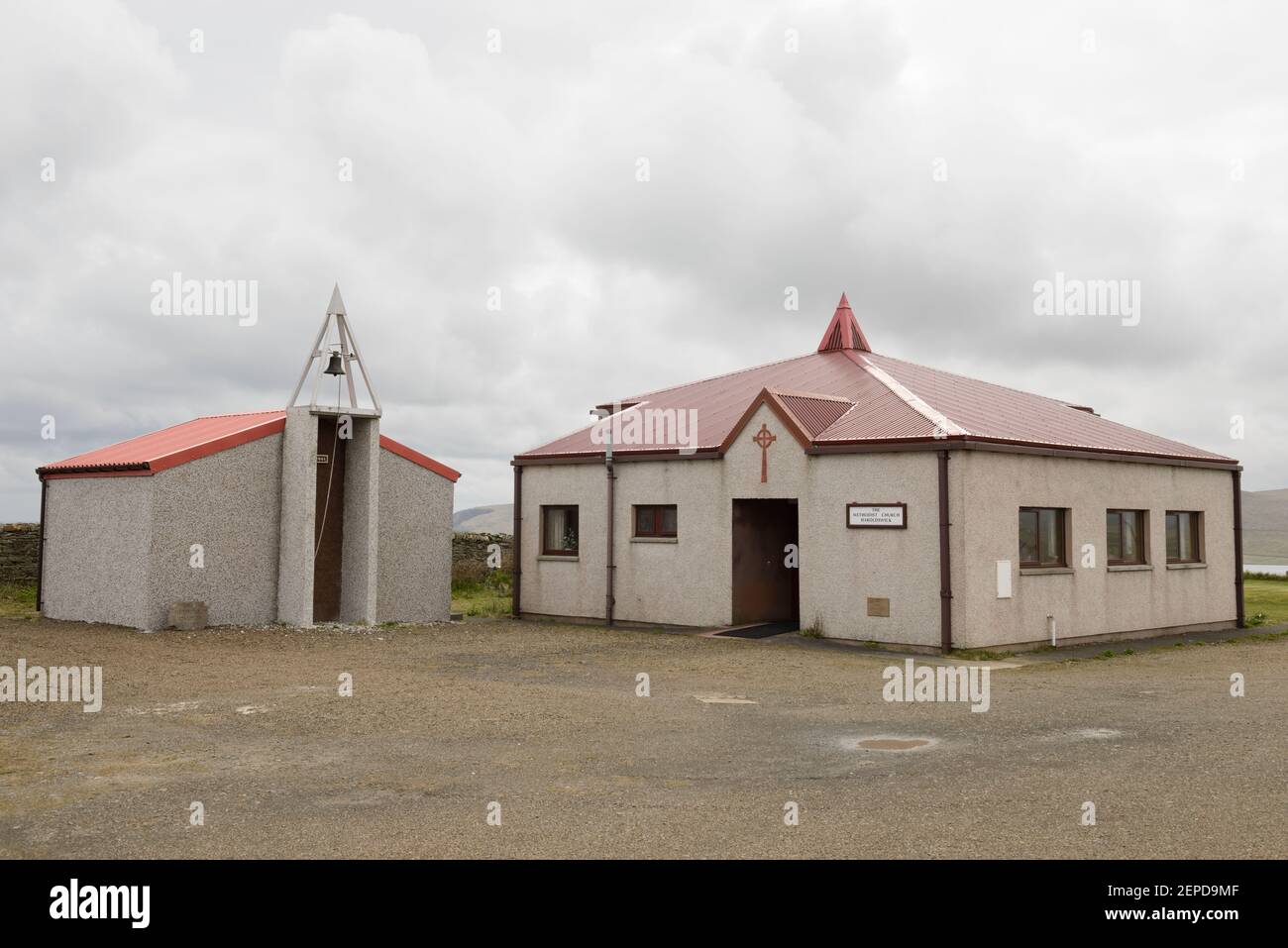 Britain's northernmost church at Haroldswick on Unst, Shetland Stock ...