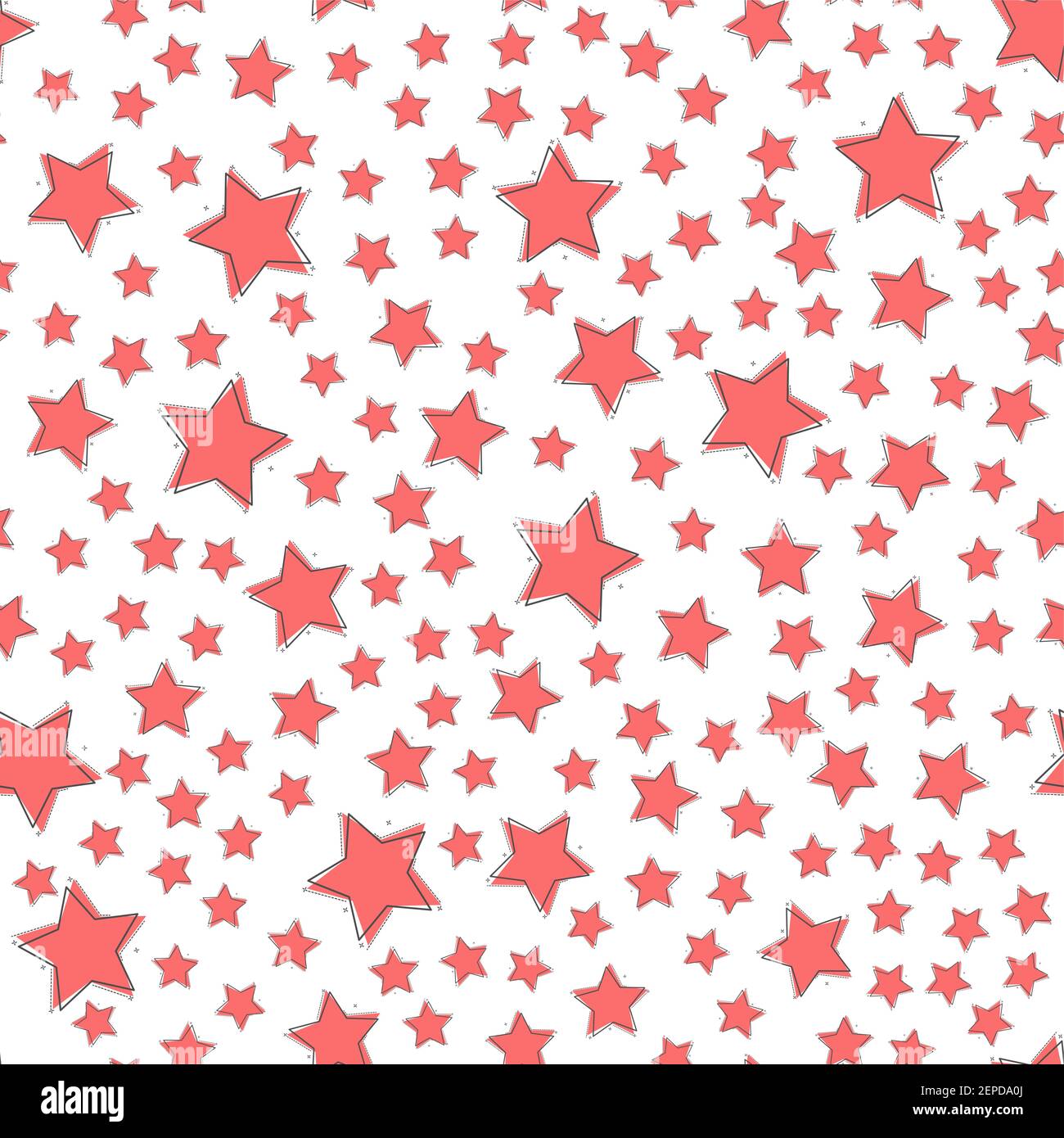 Seamless pattern of stars. Template for textiles, textures, and simple ...