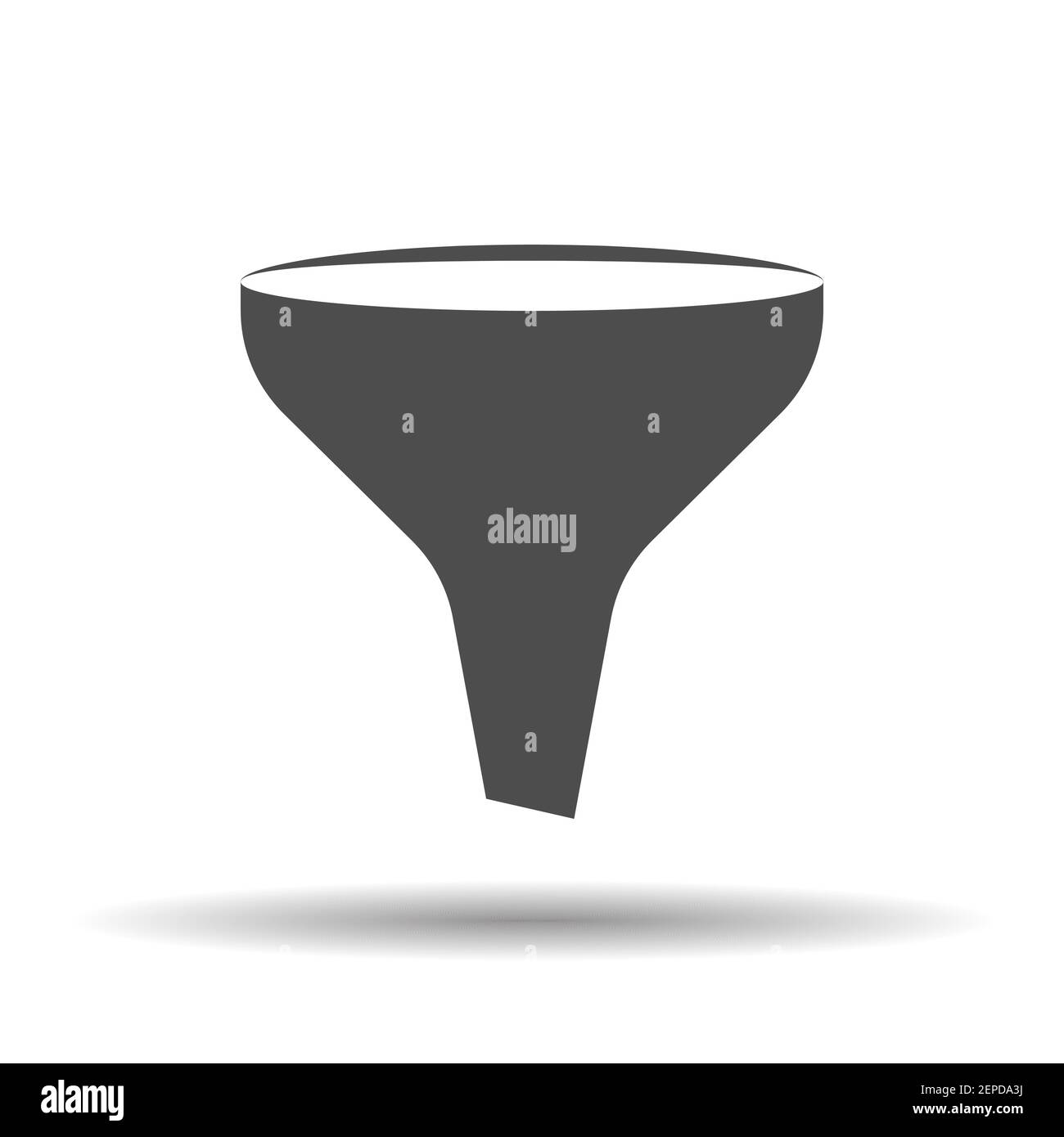 funnel. Simple vector icon isolated on a white background. Flat Style ...