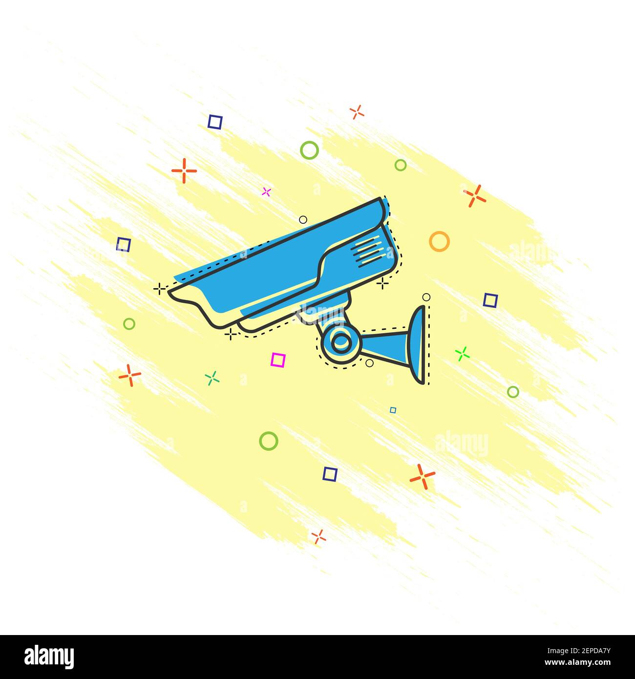 comic book-style security camera. vector illustration, flat style Stock ...