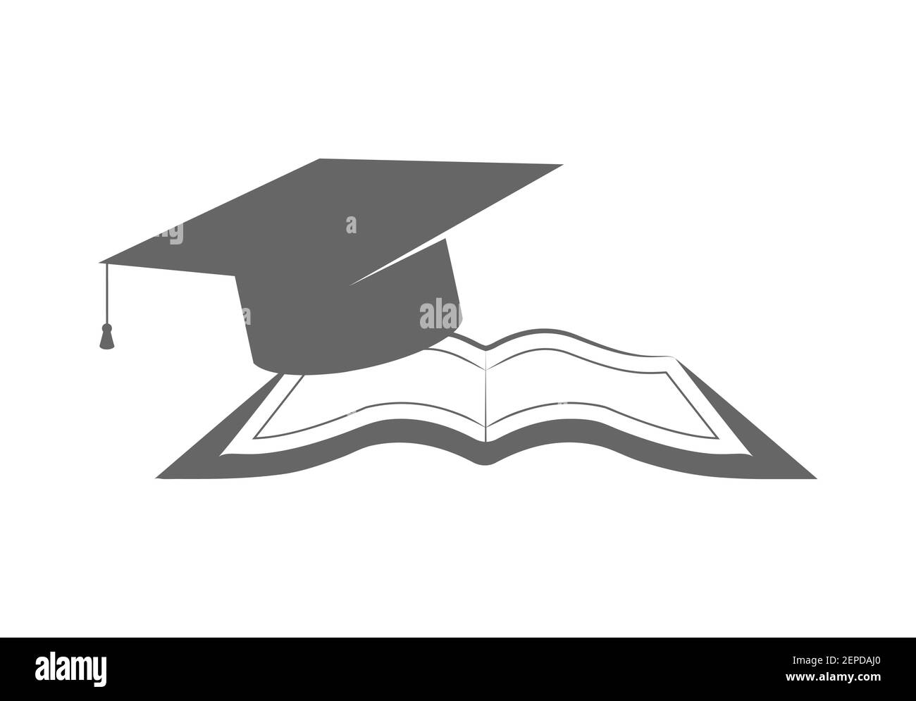 book with a graduate's cap. Vector illustration for a graduate's logo ...