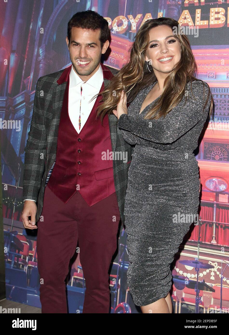 Jeremy Parisi and Kelly Brook attend the Emma Bunton Christmas Party at ...