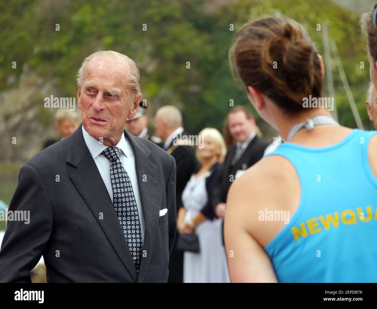 Newquay, Cornwall, England, 1st July 2014. HRH Philip duke of Edinburgh ...
