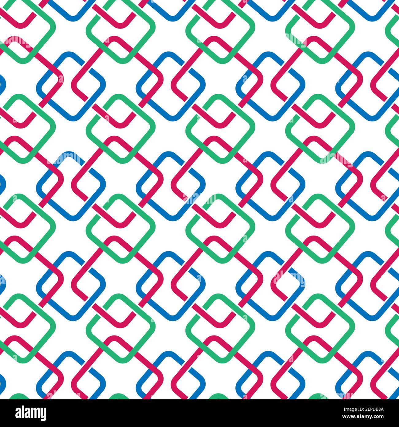 Seamless pattern of intertwining colored squares. Template for textiles ...