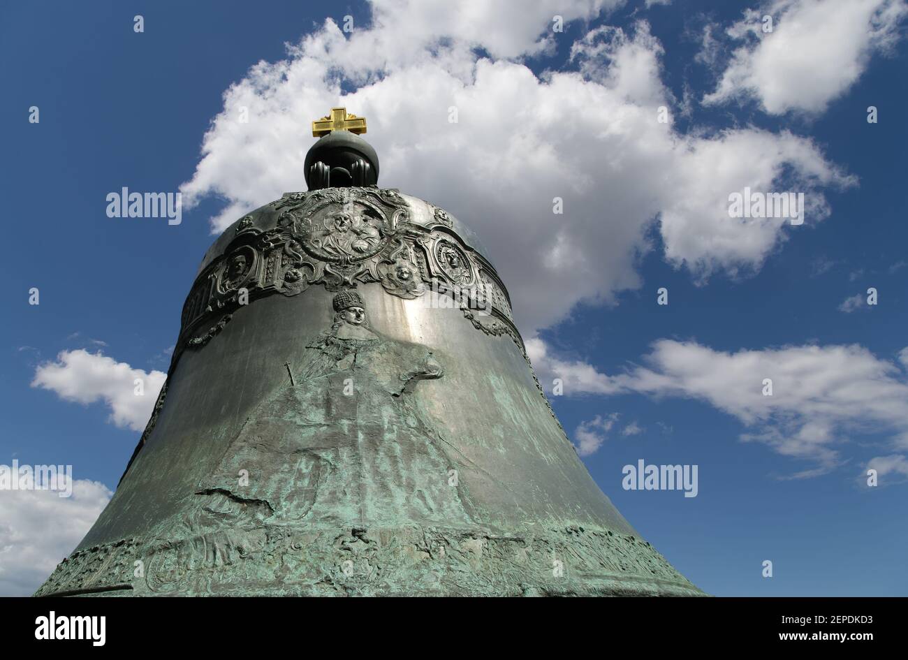 The Tsar Bell, also known as the Tsarsky Kolokol, Moscow Kremlin Stock ...