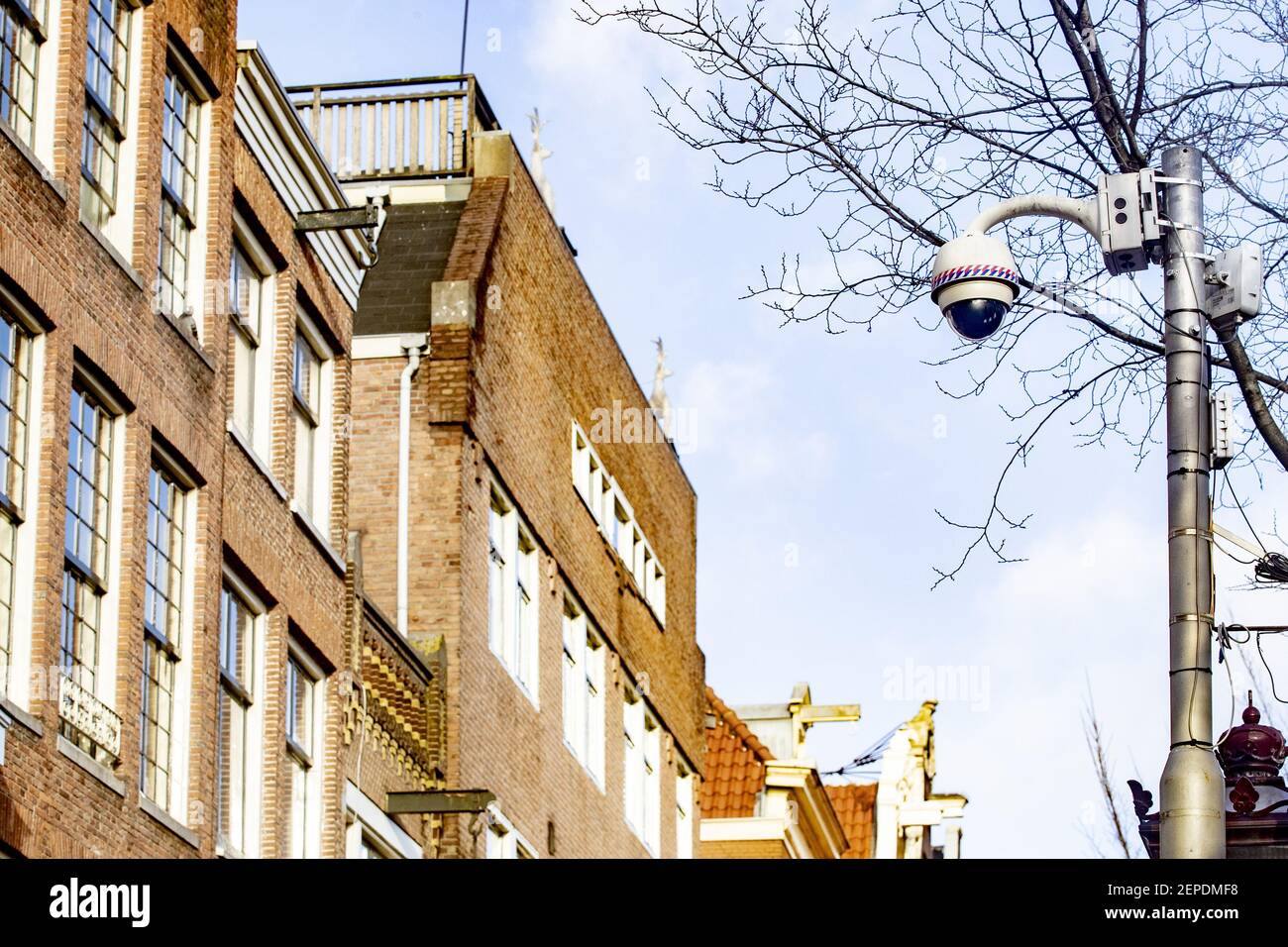 AMSTERDAM, De Wallen, 08-12-2019, A CCTV camera of the police in the ...