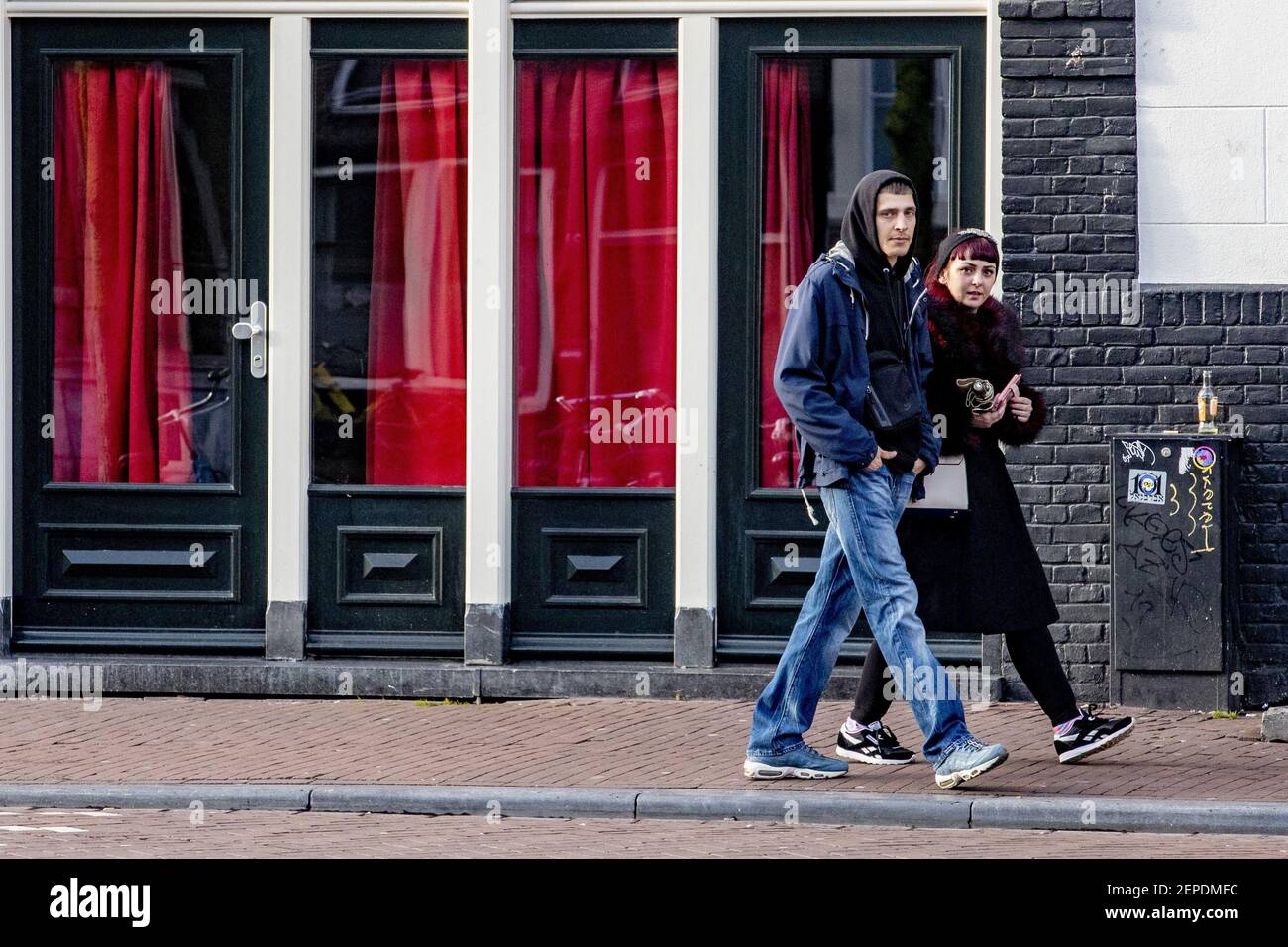 AMSTERDAM, De Wallen, 08-12-2019, Window prostitution in The red light ...