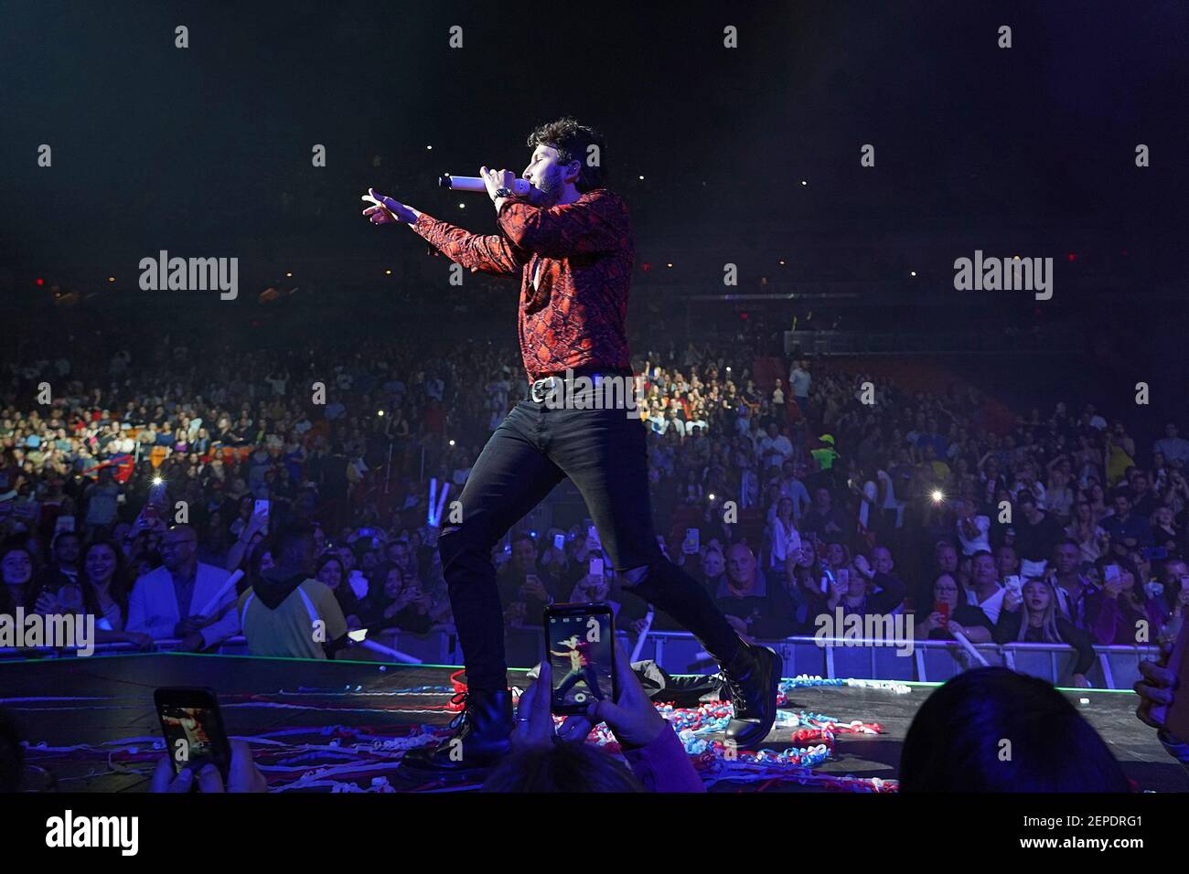 MIAMI, FL - DEC 7: Sebastian Yatra performs during Uforia Lifetime ...