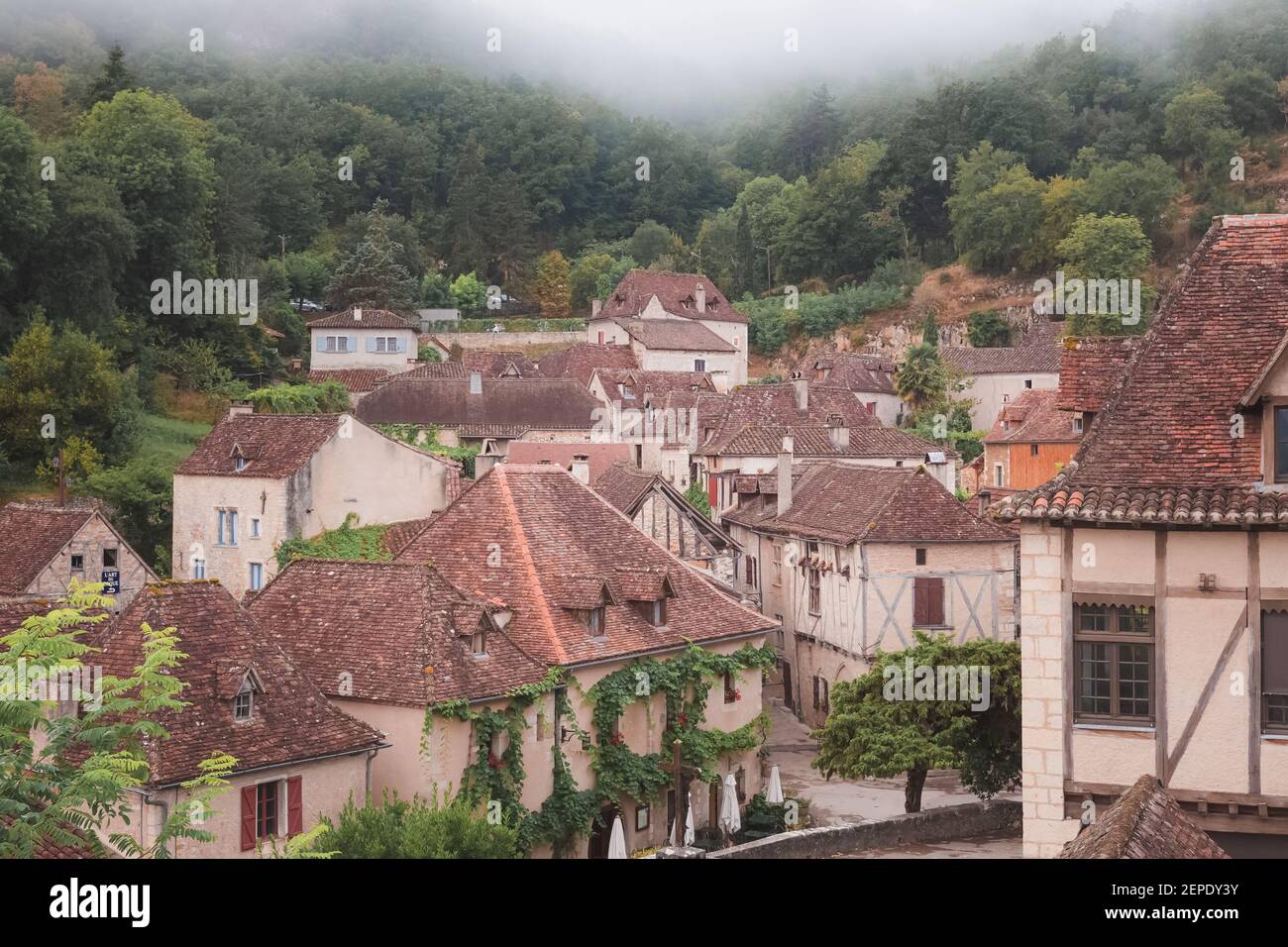 French historic hill village scenic travel tourism hi-res stock ...