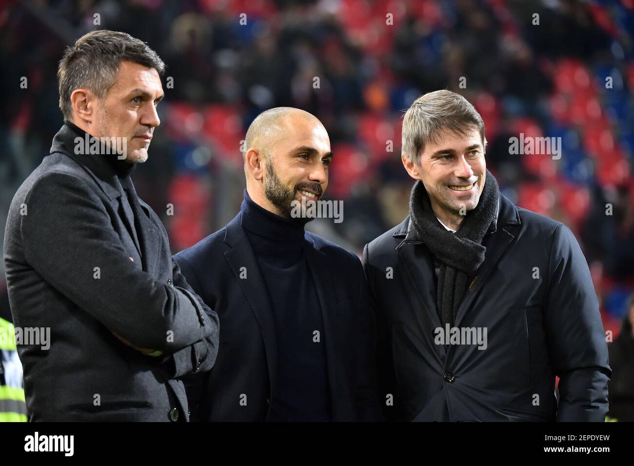 Paolo Maldini (AC Milan), Marco Di Vaio Club Manager (Bologna F.C ...