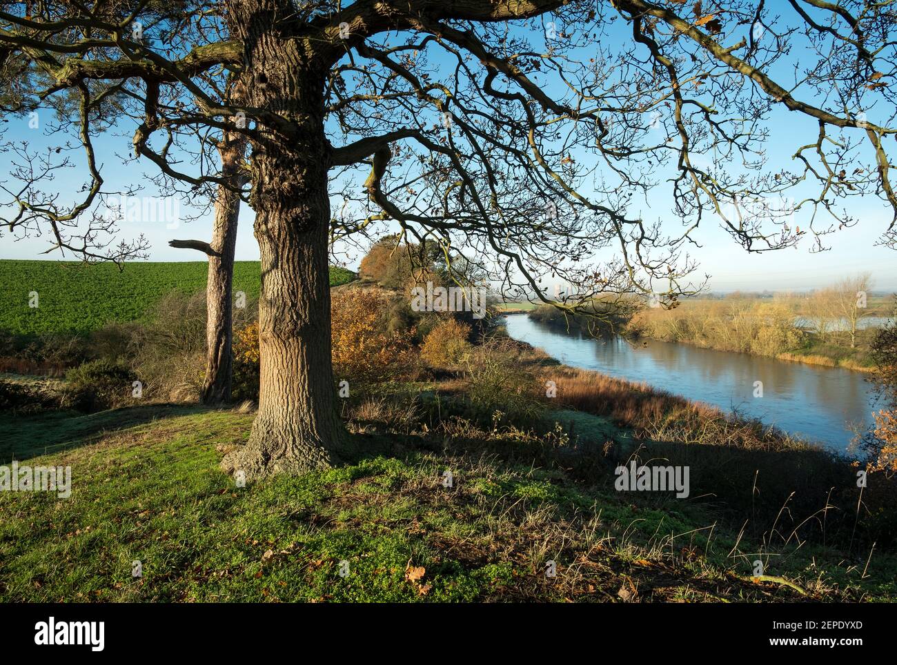 Autumn river landscape scenery Stock Photo - Alamy