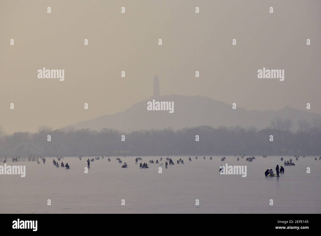 Local landmarks is covered with serious haze in Beijing, China, 9 ...
