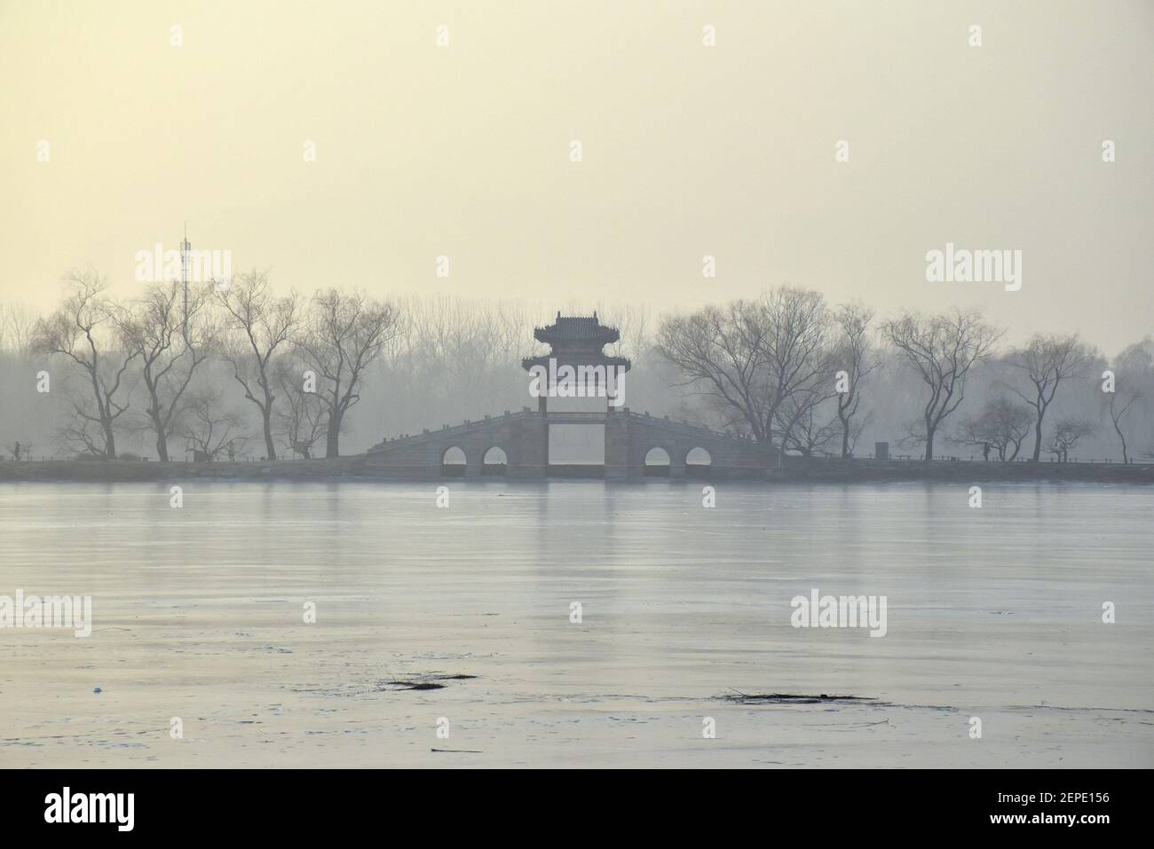 Local landmarks is covered with serious haze in Beijing, China, 9 ...