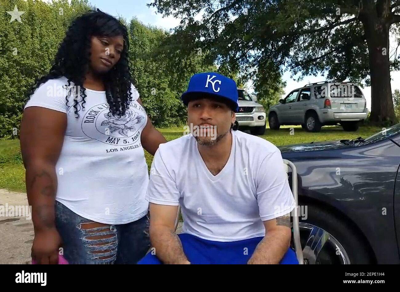 Richard Anthony Jones, seated next to his girlfriend, Nayisha Duncan ...