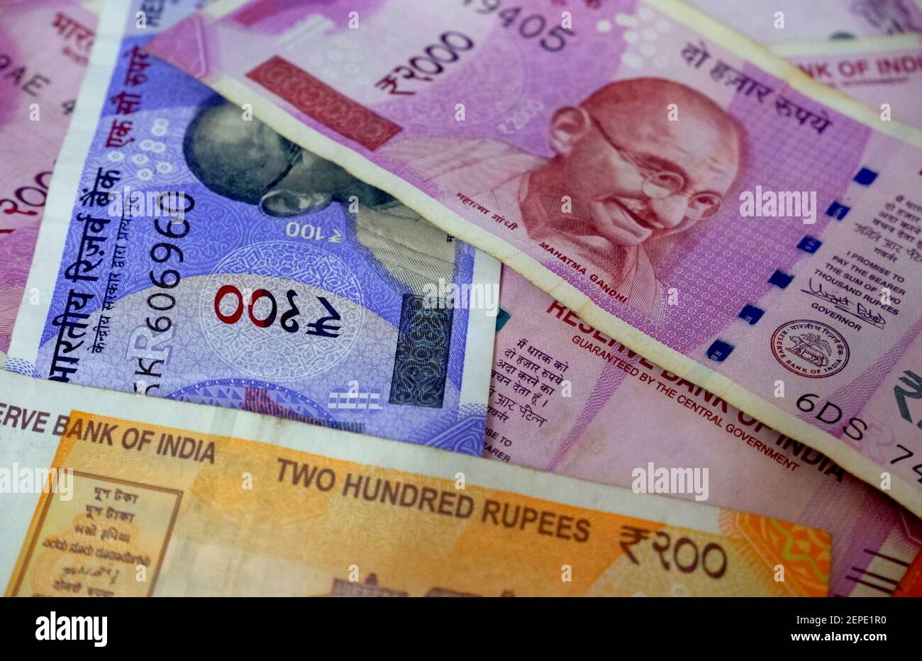 In this photo illustration the Indian Currency Note of Rupees Two ...