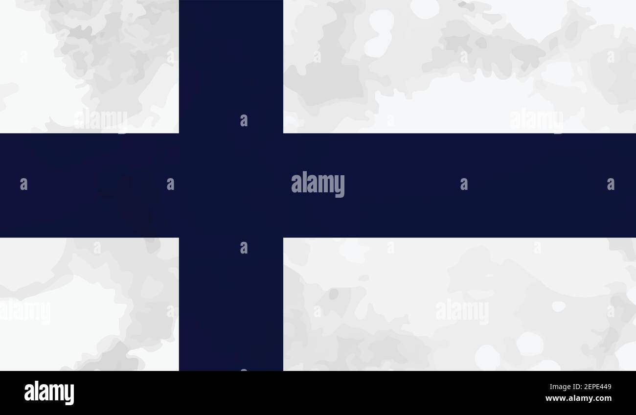 Vector Illustration Cool Grunge And Distressed Flag Of Finland Stock ...