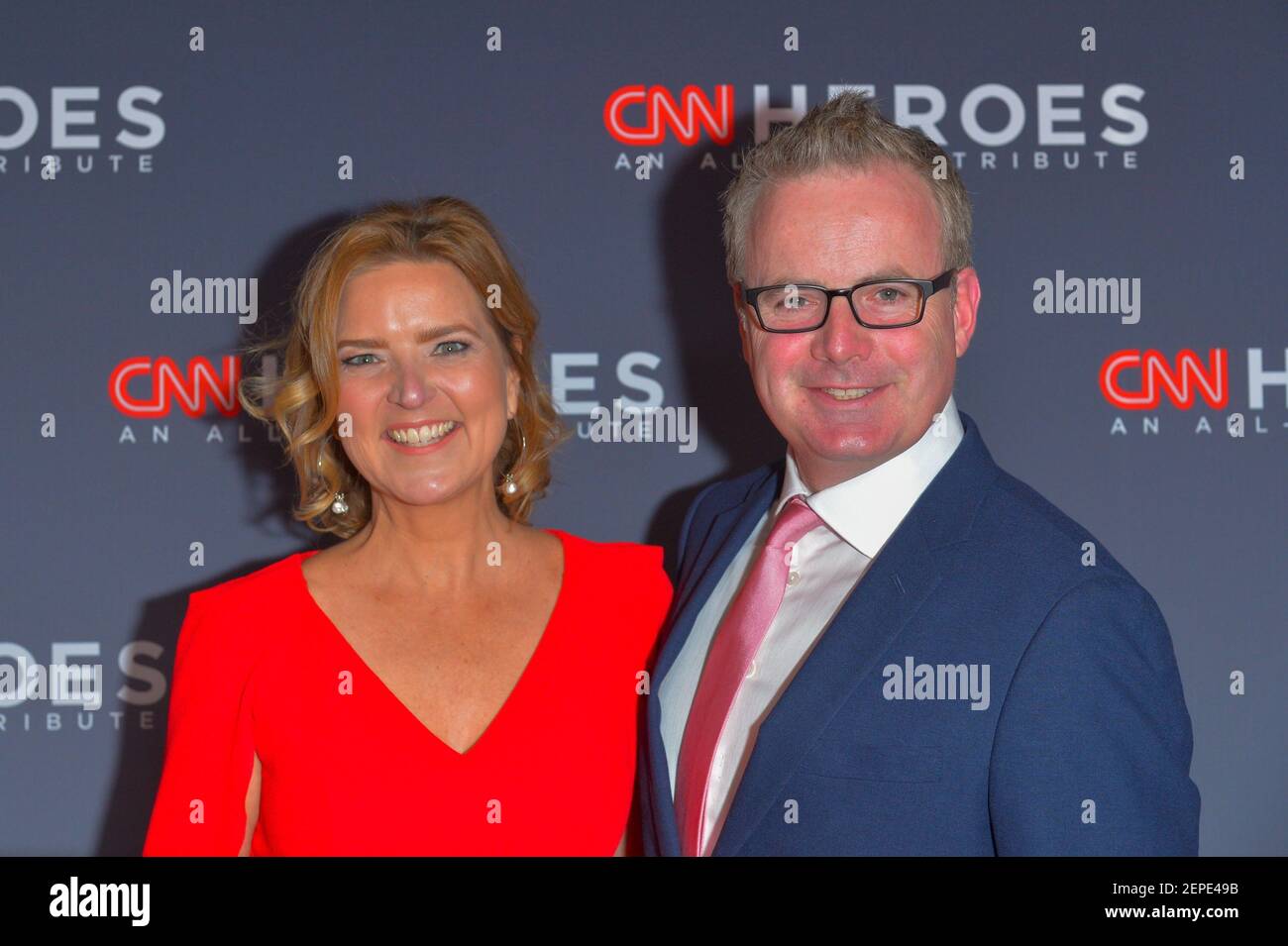 Christine Romans and Ed Tobin attend the 13th Annual CNN Heroes at the ...