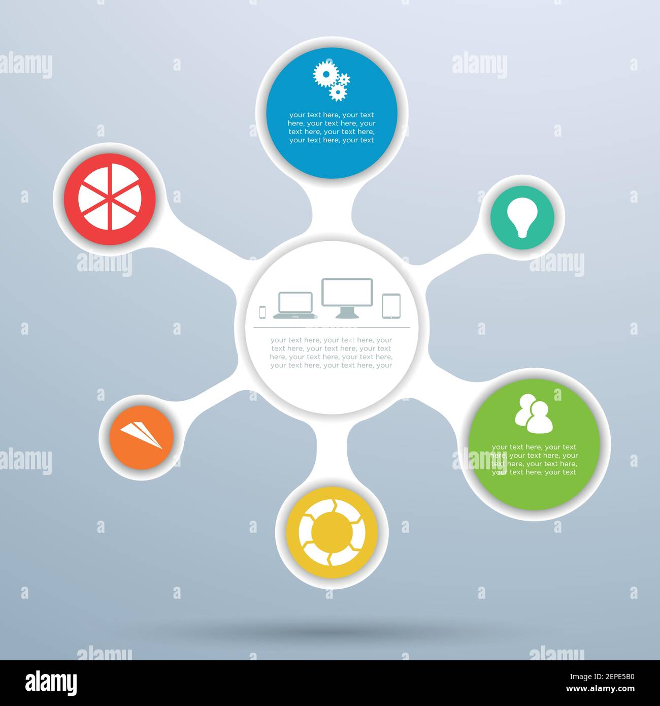 Circle 3d Infographic Diagram Layout 1 Stock Vector Image & Art - Alamy