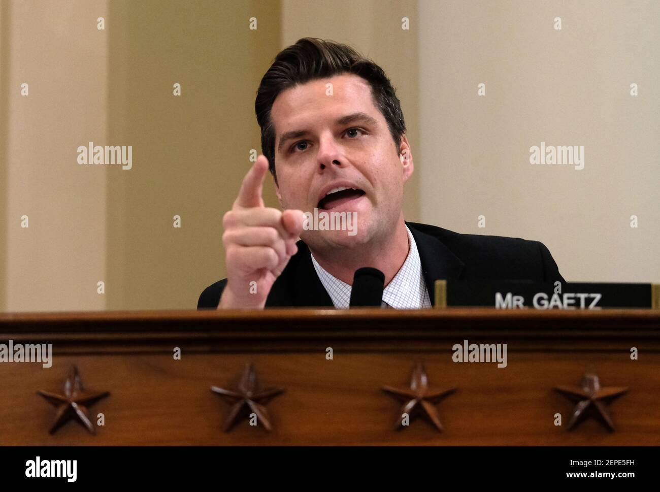 United States Representative Matt Gaetz (Republican of Florida), speaks ...