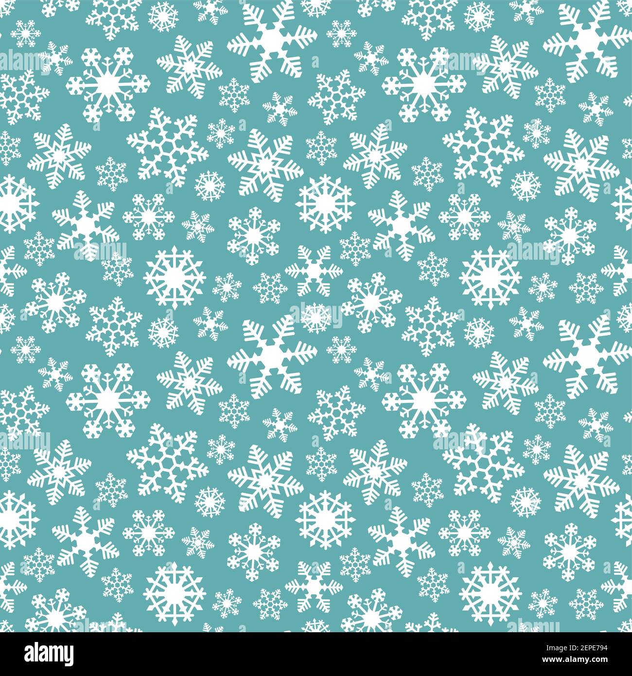 Snowflake Simple Vector Seamless Pattern 2 Vintage Blue Stock Vector ...