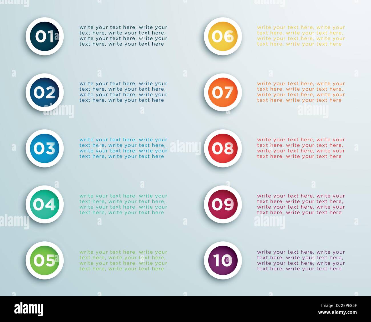 Number Bullet Points Vector 2 Stock Vector Image & Art - Alamy