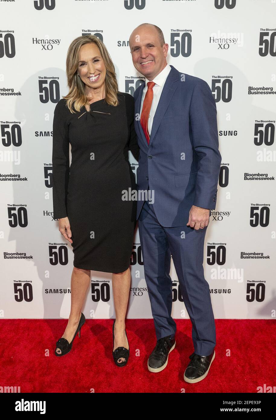 Carol Massar and Jason Kelly attend "The Bloomberg 50" Celebration at The Morgan Library in New ...